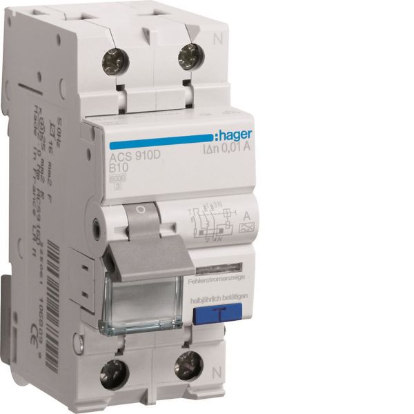 ACS910D Hager Personskyddsautomat 3028675 | Proffsmagasinet